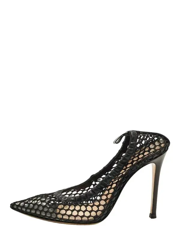 GIANVITO ROSSI Alisia Mesh Stiletto Pumps - Black