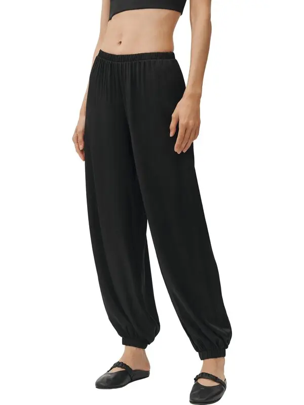 Alo Yoga Silk Blend High-waist Radiance Pants - Black