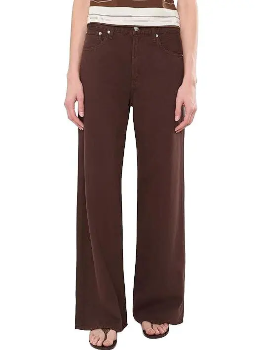 Madewell Ultimate Wide Leg Jeans - Brown