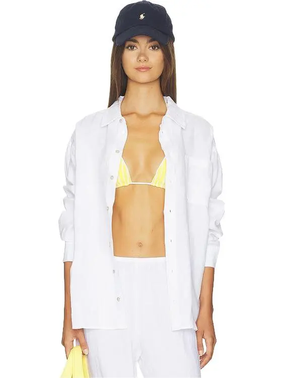 Donni. Relaxed Linen Shirt - Powder