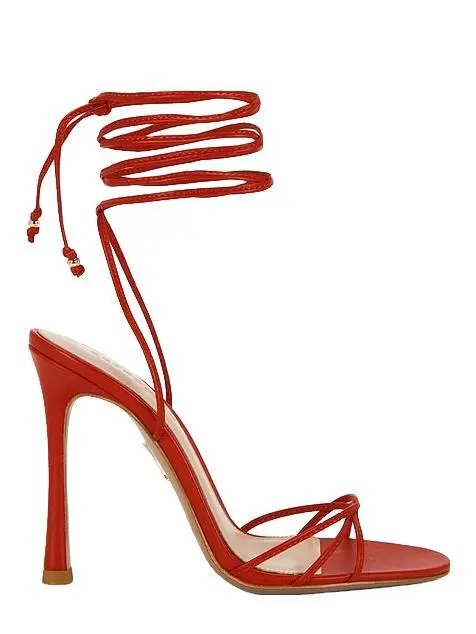 Retrofete Lucia Lace-up Stiletto Sandals - Geranium