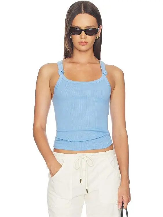 RE/DONE Knotted Ribbed Tank - Seaside