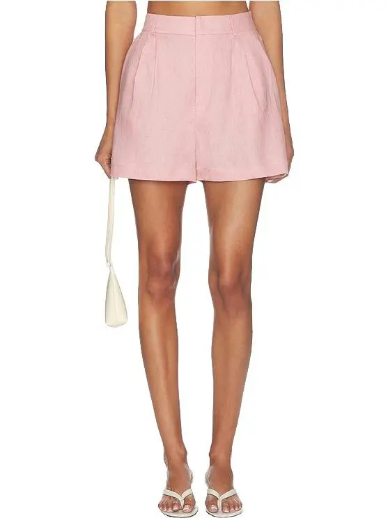 Yumi Kim Piko Linen Shorts - Blush