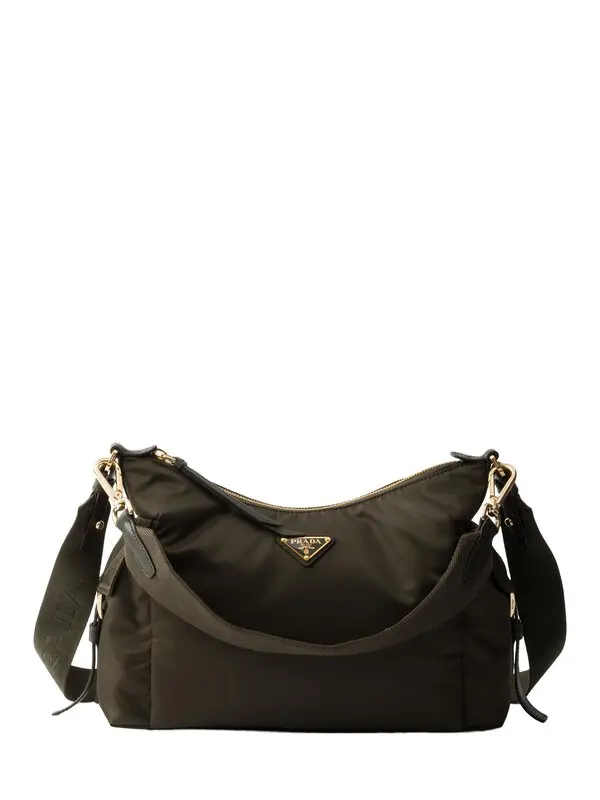 Prada Re-nylon And Leather Large Bag - Forest