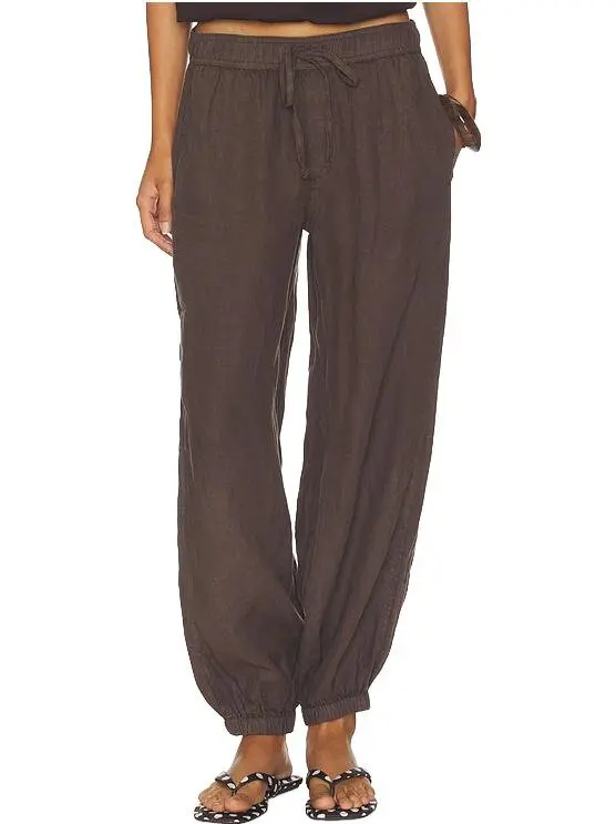 Sanctuary Melody Micro Linen Balloon Pant - Brown