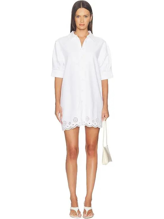 FRAME The Eyelet Play Dress - White