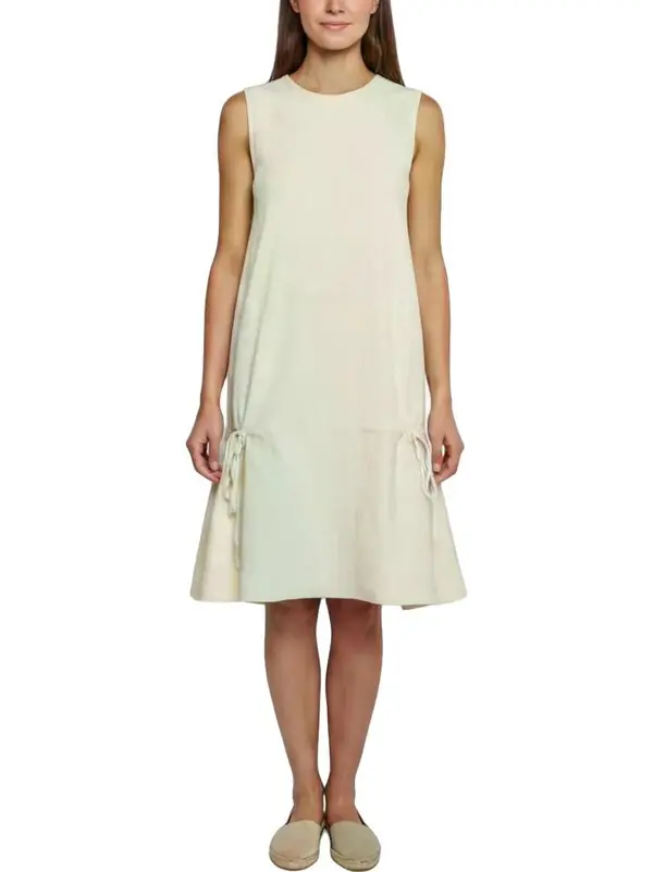 Victoria Beckham Tiered Cloqué Mini Dress - Neutrals