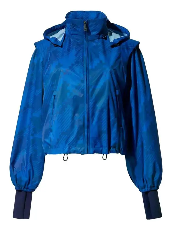 Perfect Moment Houndstooth Blouson Jacket - Blue