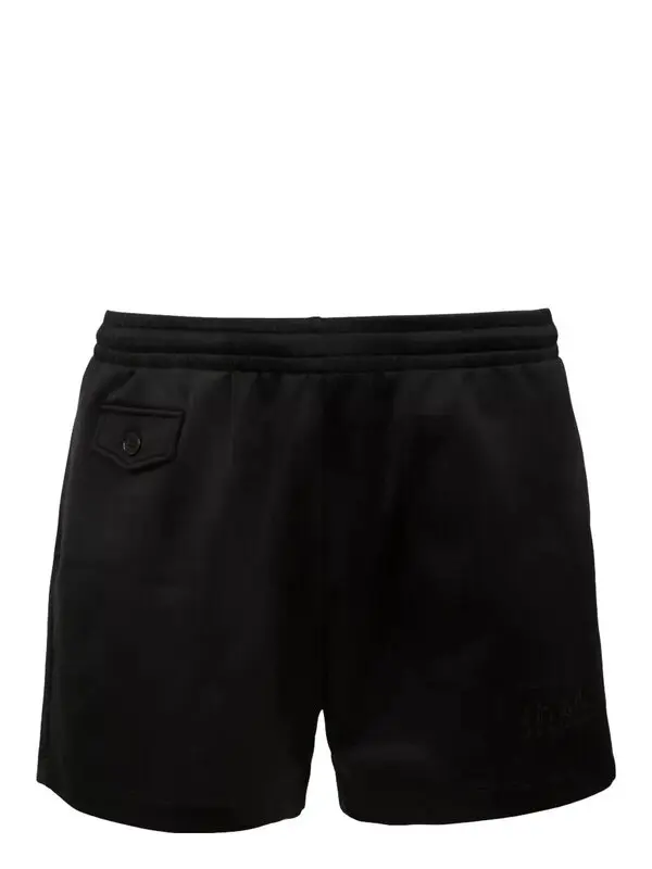 MAISON MARGIELA Logo Embroidered Elasticated Shorts - Black