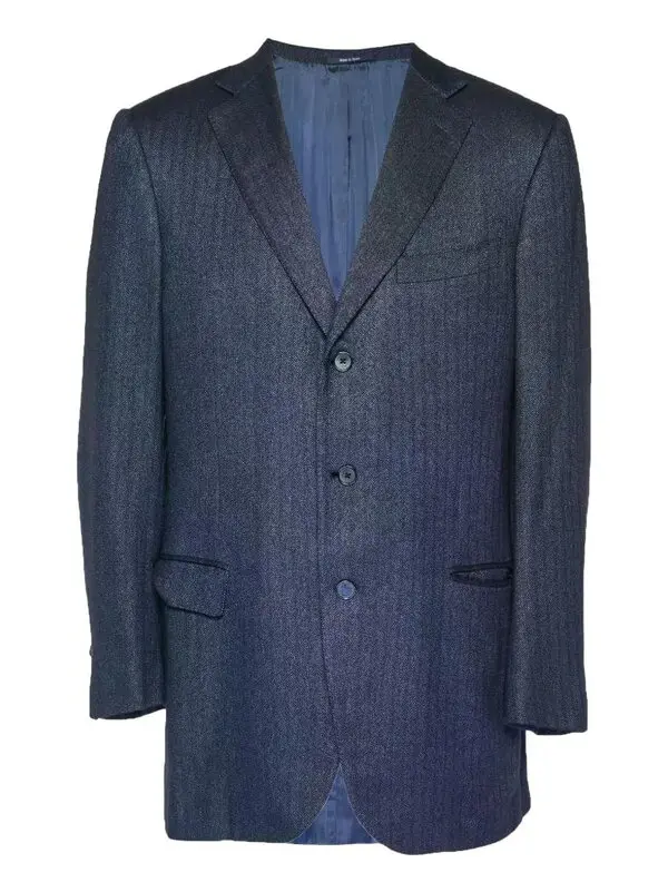 Ermenegildo Zegna Single-breasted Blazer - Blue