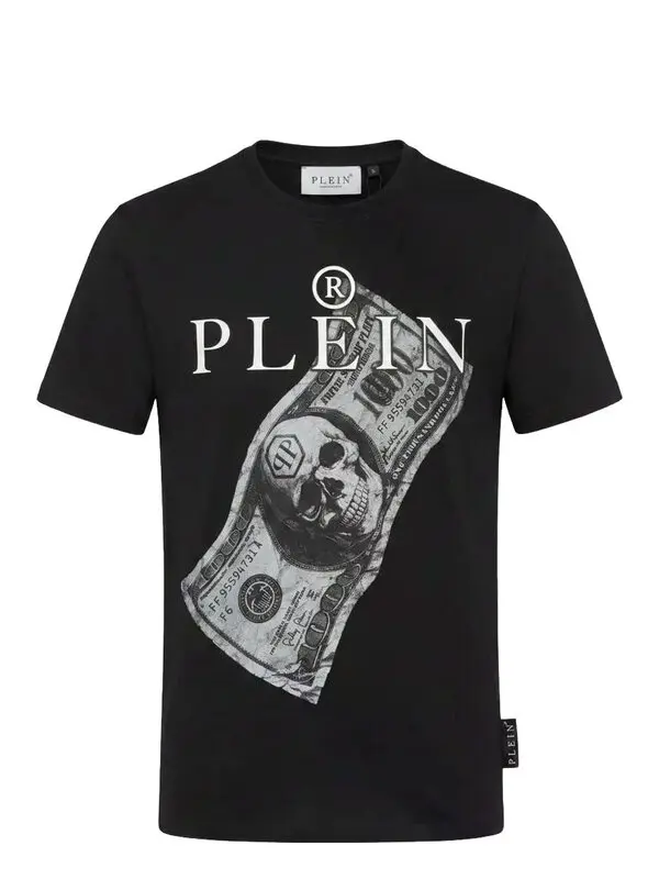 Philipp Plein Jersey T-shirt Dollar - Black