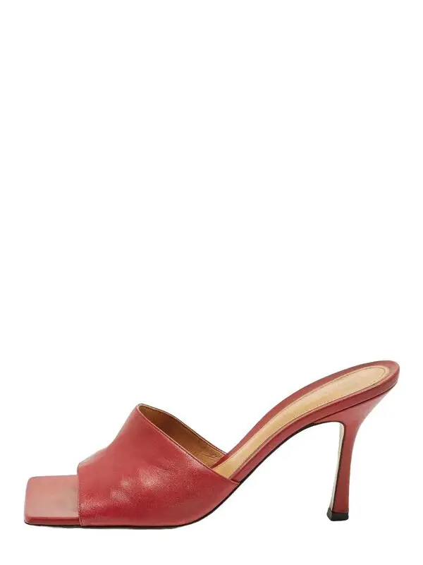 Bottega Veneta Square-toe Stiletto Sandals - Red