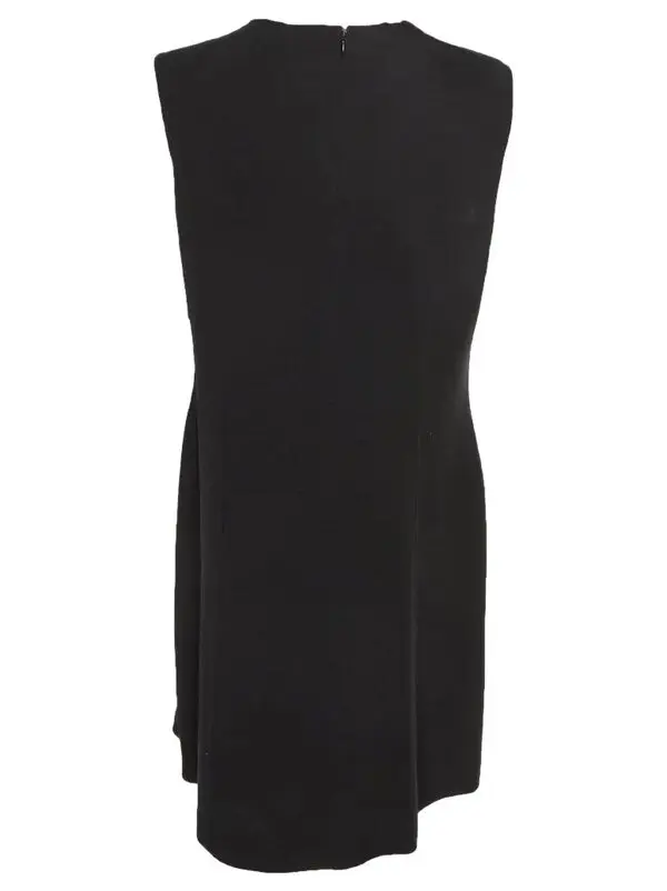 ARMANI Sleeveless V-neck Midi Dress - Black