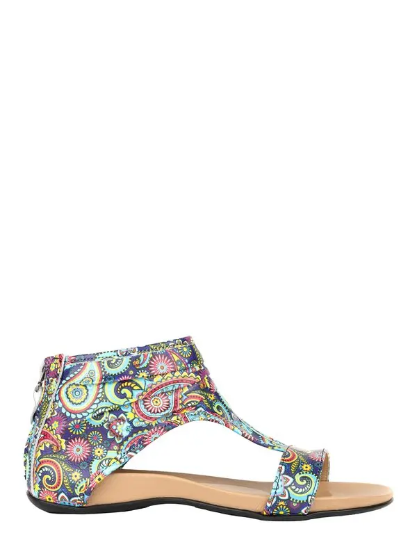 EMBASSY LONDON USA Downtown Festival Leather Sandals - Blue