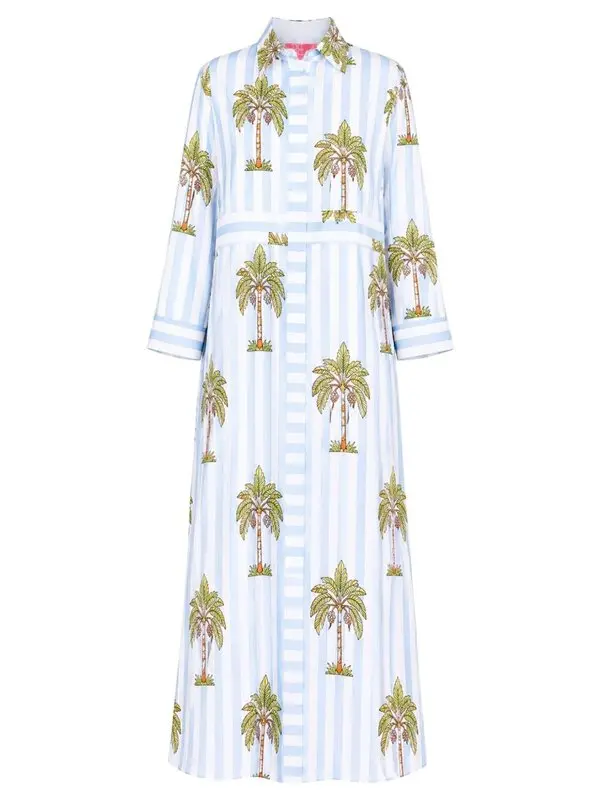JUST DARVINY Santa Barbara Resort Dress - Blue