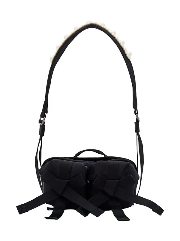 Simone Rocha Embellished Bow Messenger Bag - Black