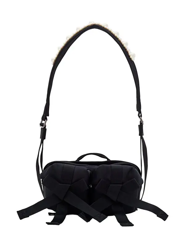 Simone Rocha Embellished Bow Messenger Bag - Nero