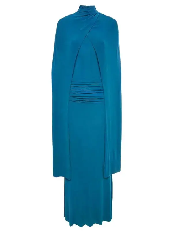 CHATS BY C.DAM Valeris Draped Maxi Dress - Blue