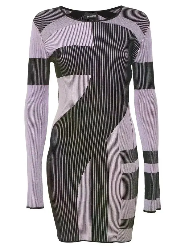Just Cavalli Printed Midi Dress - Black