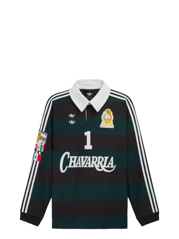 ADIDAS X WILLY CHAVARRIA Long Sleeve Rugby Polo Shirt - Green