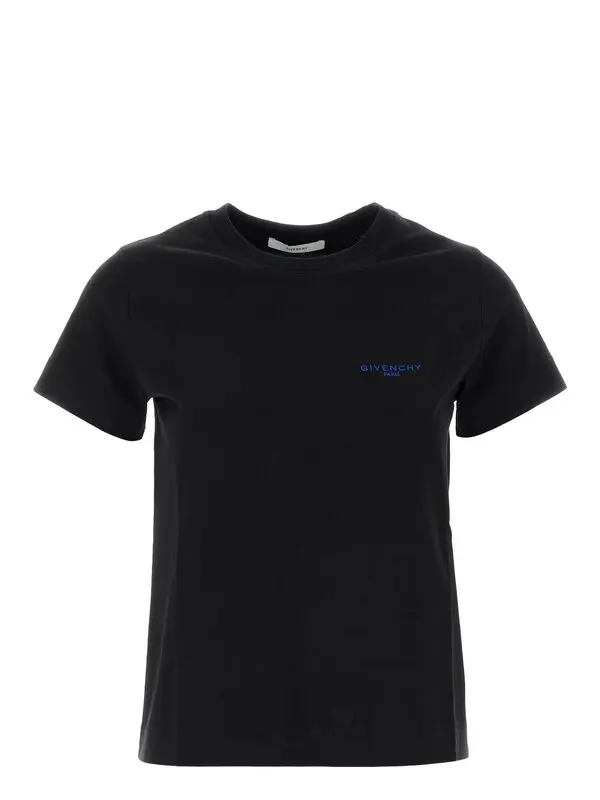 Givenchy Embroidered Cotton T-shirt - Black