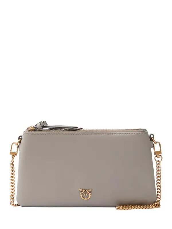 Pinko Zipped Mini Crossbody Bag - Gray