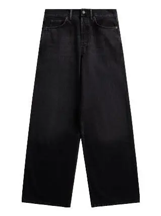 Acne Studios Wide Leg Denim Trousers - Black