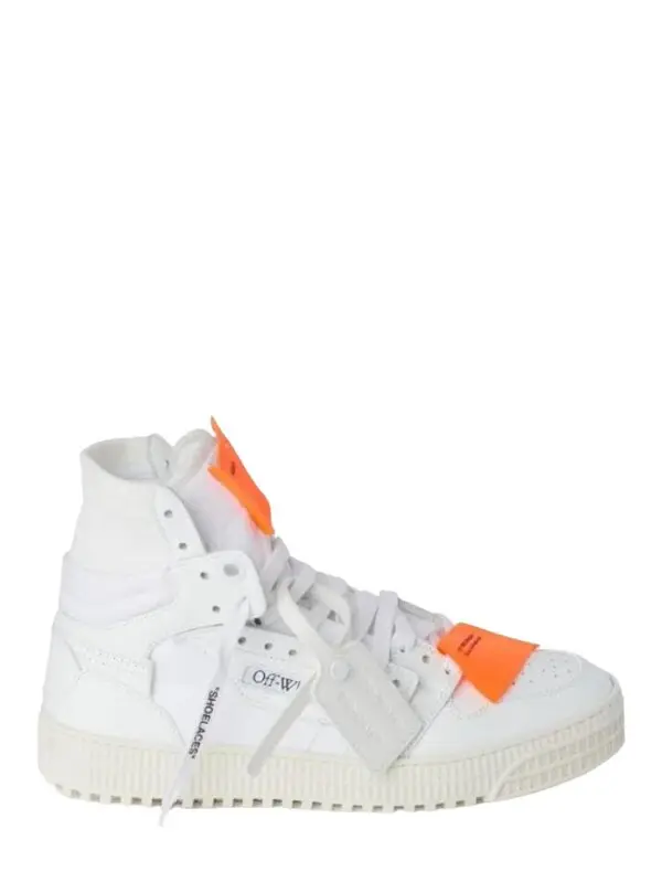 Off-White 3.0 Off Court Round Toe High Top Sneakers - White