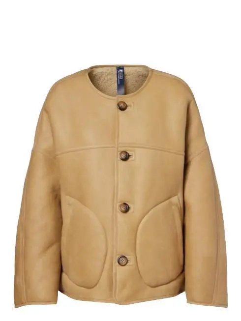 Polo Ralph Lauren Reversible Leather And Shearling Jacket - Nude