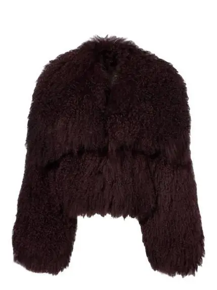 Attico Lamb Wool Coat - Black