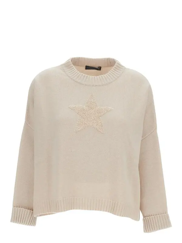Lorena Antoniazzi Knitted Jumper With Star Applique - No