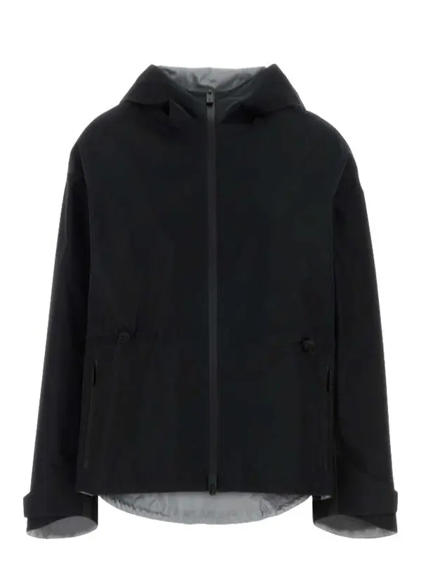 Herno Long Sleeve Hooded Zip Jacket - Black