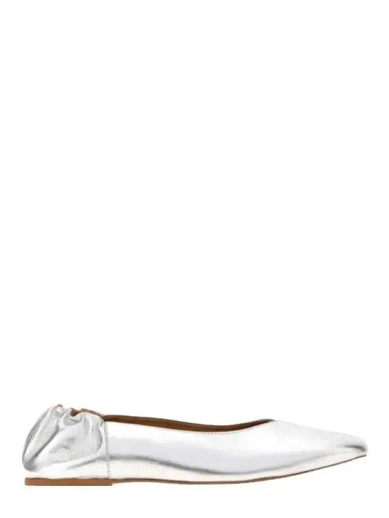 A.p.c. Juliet Metallic Leather Ballet Flats - Silver
