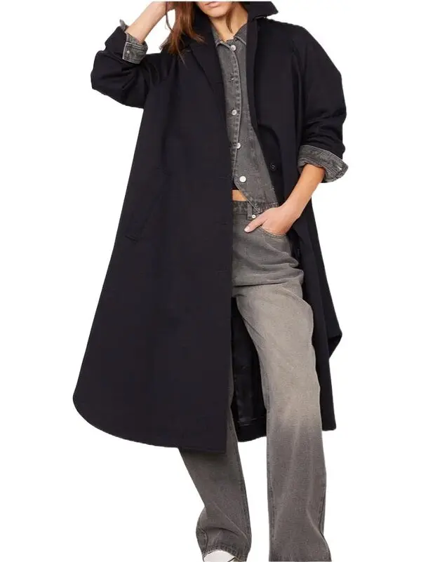 Officine Générale Long-sleeved Tailored Coat - Black