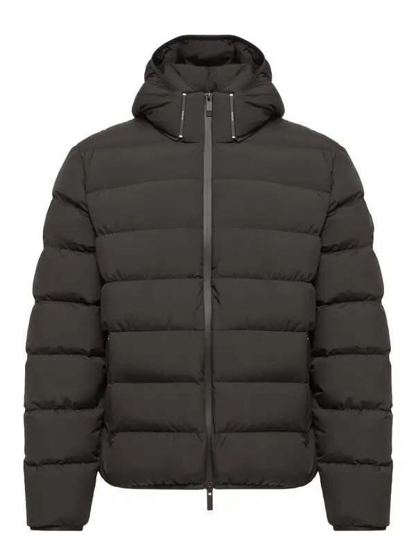 Moncler Arajoki Short Down Jacket With Hood - Black