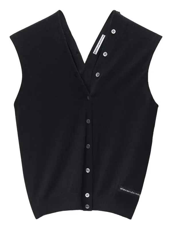 Alexander Wang Sleeveless V-neck Cardigan - Black