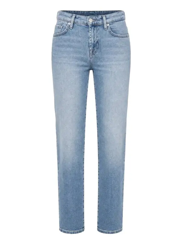 7 For All Mankind Calie Straight Leg Ankle Length Jeans - Blue