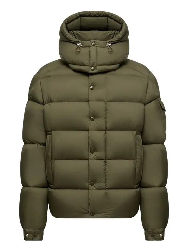Moncler Maya 70 Hooded Short Down Jacket - Olive Green