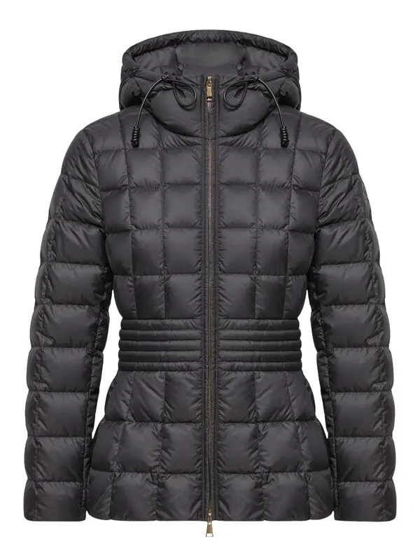 Moncler Quilted Hooded Short Padded Jacket - Black