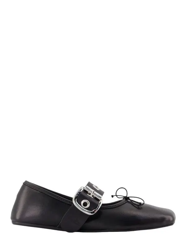 VIVIENNE WESTWOOD Alice Buckled Ballet Flats - Black