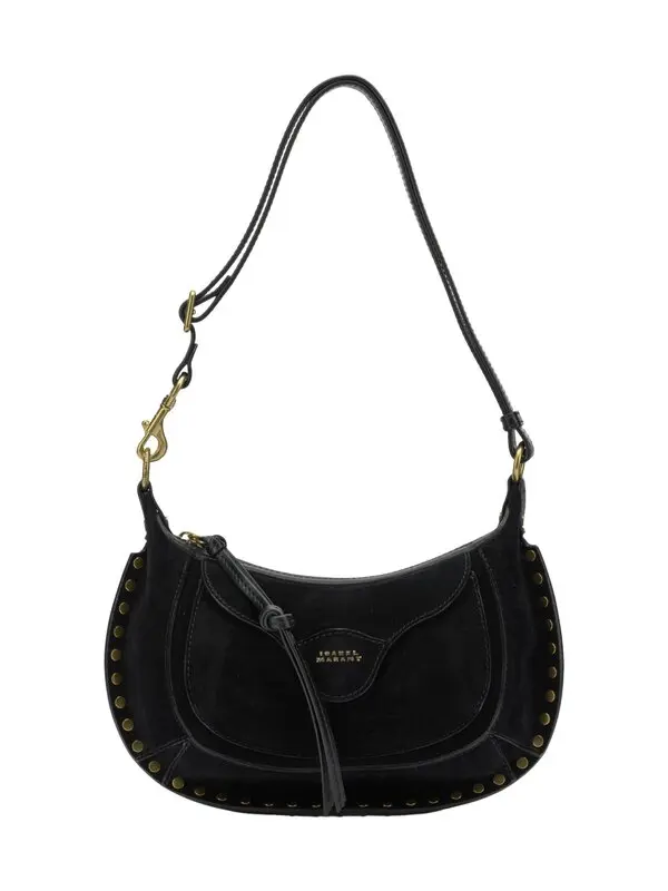 Isabel Marant Étoile Stud-embellished Suede Shoulder Bag - Black