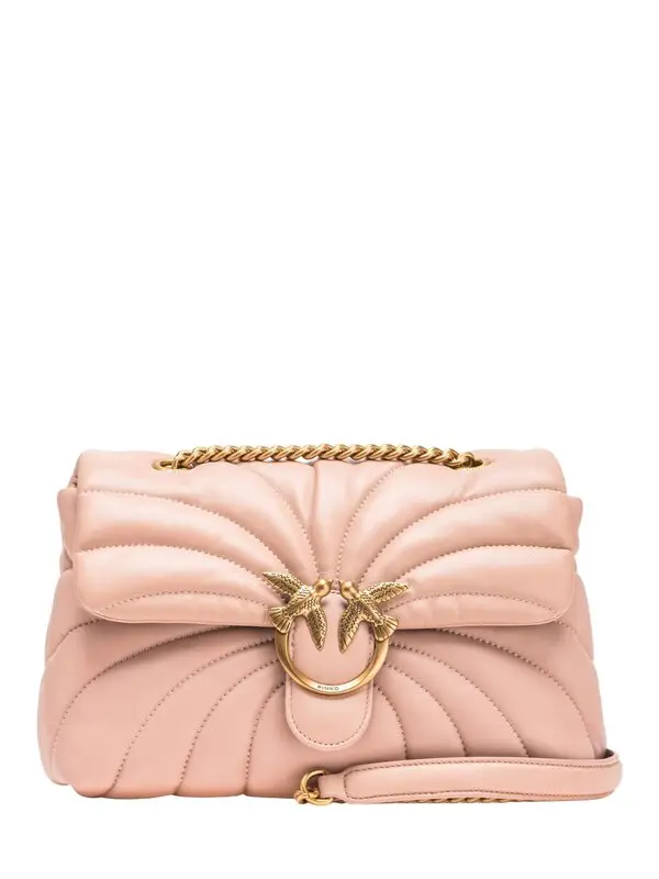 Pinko Love Puff Large Butterfly Quilted Crossbody Bag - Nude