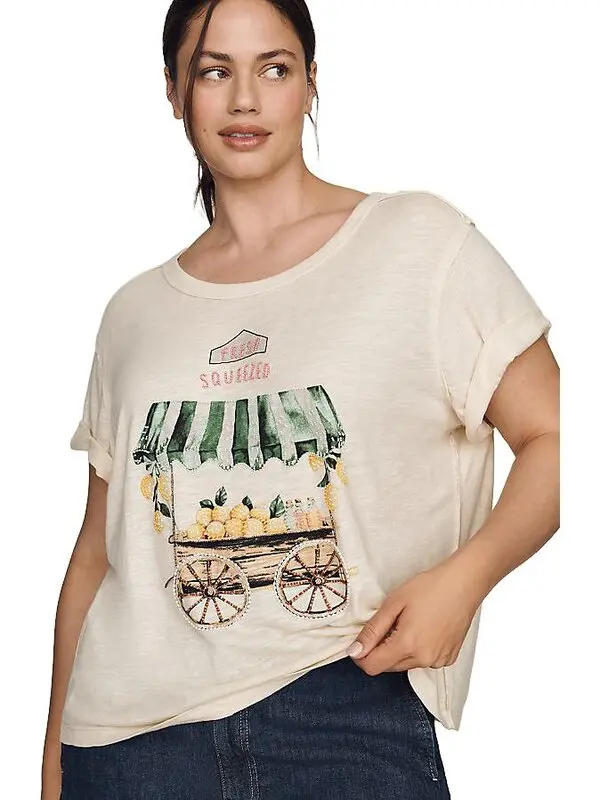 Maeve Lemonade Stand Graphic T-shirt - Ivory