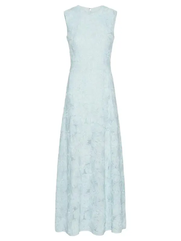 ROTATE BY BIRGER CHRISTENSEN Asyna Mesh Maxi Dress With Floral Motif - Air