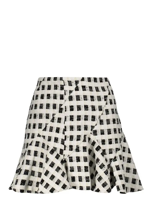 Derek Lam 10 Crosby Checked Cotton-blend Tweed Mini Skirt - Black