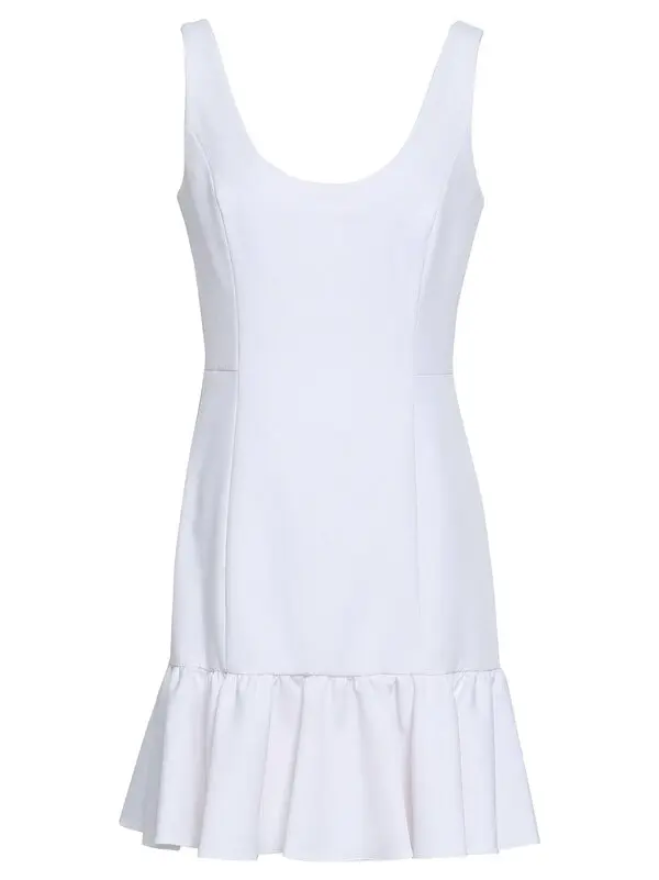 MILLY Fluted Stretch-crepe Mini Dress - White
