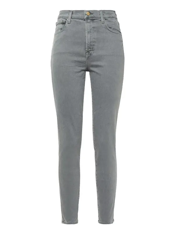 J Brand Leenah High-rise Skinny Jeans - Gray
