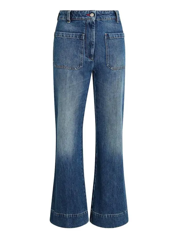 Victoria Beckham Alina High-rise Flared Jeans - Mid Denim