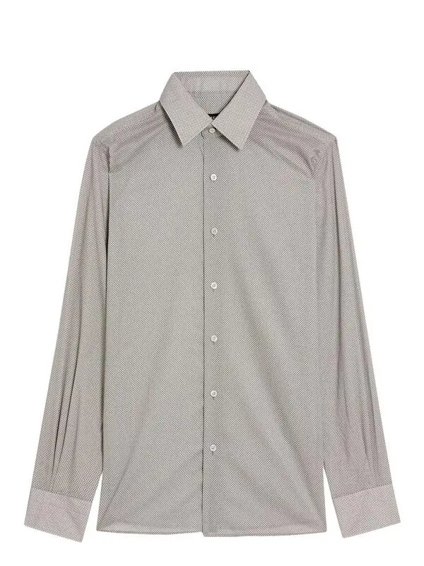 TOM FORD Polkadot Cotton Shirt - Gray