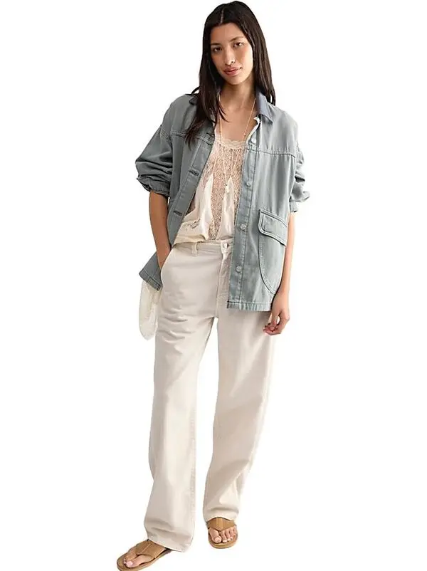 AGOLDE Lyndon Loose Wide-leg Jeans With Hammer Loop Detail - Bone